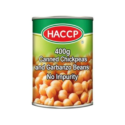 China HACCP Certified Canned Chickpeas Garbanzo Beans 400g No Impurity Premium Quality for sale