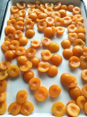China Organic Canned Peeled Apricot Halves in Syrup - Grade A Fruit, 14-17% Brix, 3 Year Shelf Life for sale