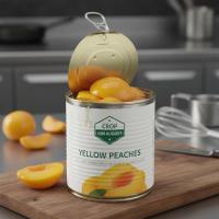 China Canned Yellow Peach 425g 14-17 Brix Ready to Eat Dessert Ingredient Private Label Bulk for Food Service for sale