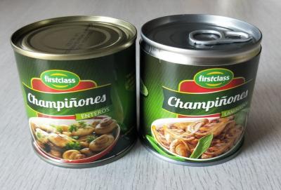 China 184g Canned Champignon Mushrooms - Whole, Slices, Pieces & Stems in 425g and 185g Cans with EOE Stackable Packaging for sale