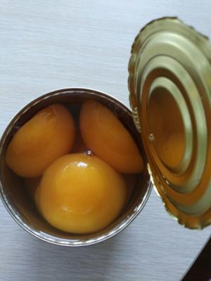 China Canned Yellow Peach in Syrup Brix 14-17% Light 18-22% Heavy 820g Net Weight GMO Cultivation for sale