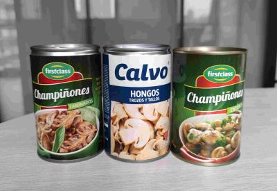 China 425g Canned Sliced Mushrooms in Brine No King Oyster Mushrooms 24 Tins per Case for sale