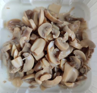 China Canned Champignon Mushroom Pieces Easy Open Lid 120g Drained Weight BRC Certified for sale
