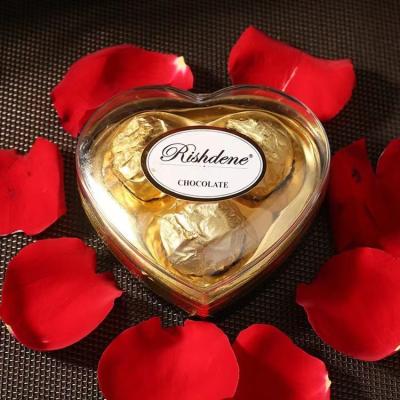 China 3PCS Heart Shape Chocolate Boxes with Peanut - 2.7kg Wafer Balls, 18 Month Shelf Life for sale