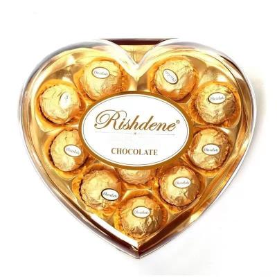 China T12 Heart Shape Gift Box with 12 Nut Compound Chocolate Balls 132g - HACCP HALAL Certified for sale