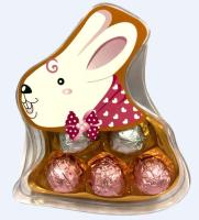 China T.5 RABBIT Wafer Coated Chocolate Round Balls Compound Chocolate 50g to 500g for Gift Packaging for sale