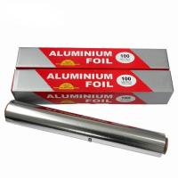 China Food Grade Household Aluminum Foil Roll 9-30 Mic Thickness 7.6-300m Length for Food Packaging and Cooking for sale