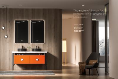 China Luxury Stainless Steel Bathroom Storage Vanity for sale