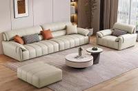China Oversized Three-Seater Leather Sofa for sale