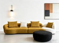 China Large Space Family Leather Sofa Set with Pillows for sale