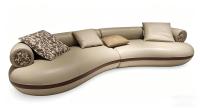 China Comfortable High Back Genuine Leather Lounge Sofa for sale