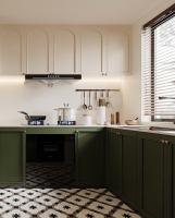 China Vintage French Style Customizable Kitchen Cabinet with Eco-Friendly Materials for sale