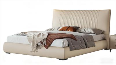 China Modern Minimalist Leather Bed for sale