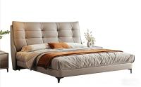China Upholstered Leather Platform Bed for sale