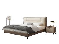 China Comfortable Soft Genuine Leather Bed for Master Bedroom for sale