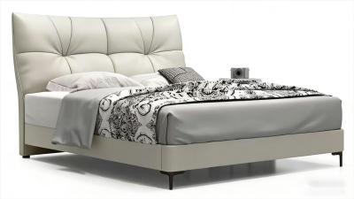 China Villa Custom High-Grade Full Leather Bed for sale