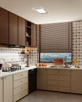 China Mid-Century Two-Tone Eco-Friendly Customizable Size Integrated Kitchen Cabinet for Modern Homes for sale