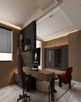 China Modern Italian Quiet Luxury Whole House Integrated Wood Veneer Custom Cabinet System, Full Set Living Room TV Wall, Dining Sideboard, Study Desk, Bedroom Wardrobe, Dressing Nook & Fluted Wall Panel for sale