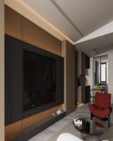 China Modern Italian Quiet Luxury Whole House Integrated Wood Veneer Custom Cabinet System, Full Set Living Room TV Wall, Dining Sideboard, Study Desk, Bedroom Wardrobe, Dressing Nook & Fluted Wall Panel for sale