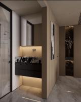 China Modern Italian Quiet Luxury Whole House Integrated Wood Veneer Custom Cabinet System, Full Set Living Room TV Wall, Dining Sideboard, Study Desk, Bedroom Wardrobe, Dressing Nook & Fluted Wall Panel for sale