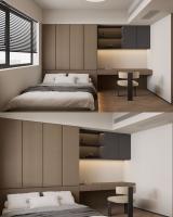 China Modern Italian Quiet Luxury Whole House Integrated Wood Veneer Custom Cabinet System, Full Set Living Room TV Wall, Dining Sideboard, Study Desk, Bedroom Wardrobe, Dressing Nook & Fluted Wall Panel for sale