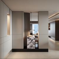 China Italian Minimalist Light Wood & Off-White Whole House Custom Cabinet for sale
