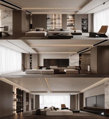 China Italian Quiet Luxury Dark Oak Whole House Custom Cabinet for sale