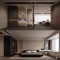 China Italian Quiet Luxury Dark Oak Whole House Custom Cabinet for sale