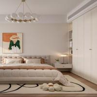 China Cream Minimalist Light Wood Whole House Custom Cabinet for sale