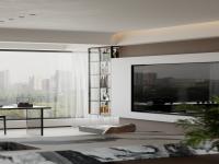 China Italian Dark Wood Marble Living-Dining Custom Cabinet for sale