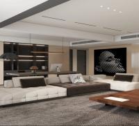 China Italian Minimalist Light Wood & Dark Gray Whole House Custom Cabinet for sale