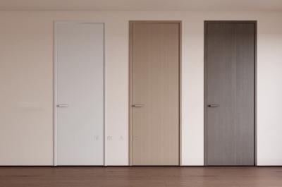 China Minimalist Narrow Frame Zero-Paint Veneer Interior Door for sale