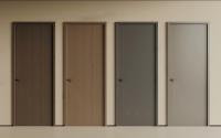 China Minimalist Ultra-Narrow Frame Zero-Paint Veneer Flat Interior Door for sale