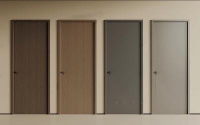 China Minimalist Ultra-Narrow Frame Zero-Paint Veneer Flat Interior Door for sale