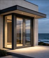 China Weatherproof Hurricane Resistant Aluminum Alloy Door Structural Integrity and Safety for sale