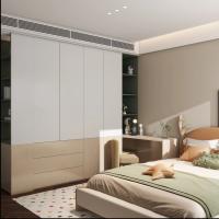 China Italian Minimalist Light Wood & Dark Gray Whole House Custom Cabinet for sale