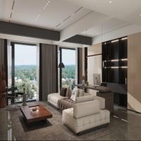 China Italian Minimalist Light Wood & Dark Gray Whole House Custom Cabinet for sale