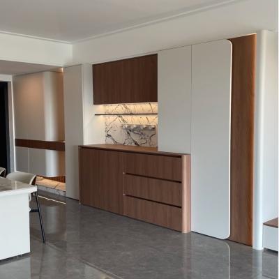 China Modern Minimalist Wood‑Grain Whole‑House Custom Cabinetry for sale