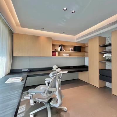 China Modern Minimalist Custom Floating Desk & Bookcase Integrated Cabinet for sale