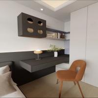 China Modern Minimalist Custom Floating Desk & Bookcase Integrated Cabinet for sale