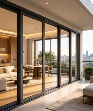 China Sound Insulation Sliding Door for sale