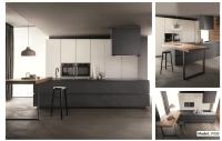 China Custom Kitchen Cabinets with E0-grade Waterproof Solid Wood and Silent Soft-close Drawer Slides for sale