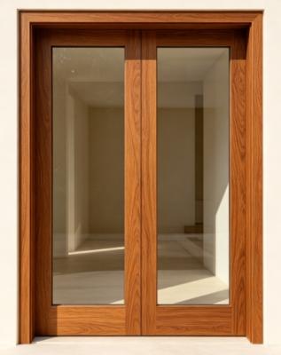 China Wood Grain Transfer Aluminum Door for sale