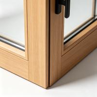 China Wood Grain Transfer Aluminum Door for sale