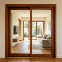 China Wood Grain Transfer Aluminum Door for sale