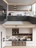 China Compact Laminate Kitchen Cabinet Set for Small Kitchens for sale