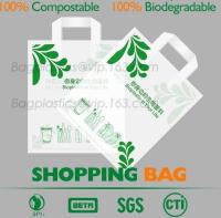 China 100% Biodegradable Compostable Grocery Shopping bag T-Shirt Bag for Take Out, shopping bag compostable bag made from cor for sale