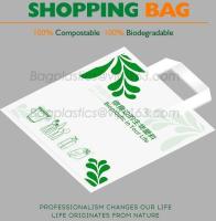 China 100% Biodegradable Compostable Grocery Shopping bag T-Shirt Bag for Take Out, shopping bag compostable bag made from cor for sale