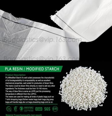 China PBAT+PLA 100% compostable bio degradable vest shopping bags, Carrier Small Compostable 100% Oxo Biodegradable Plastic Ba for sale