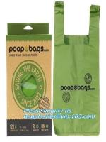 China pet garbage bags/pet waster bags/high quality compostable dog poop bags, cornstarch 100% compostable biodegradable dog p for sale